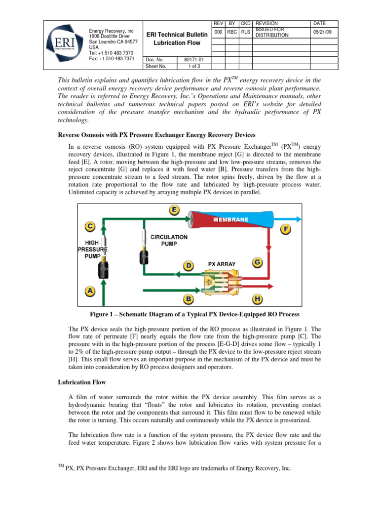 80171-01-0 PX Lubrication Flow Technical Bulletin | PDF | Pump | Mechanical Engineering
