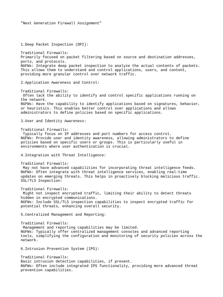 Buhari NEXT GEN FIREWALL Assignment | PDF | Firewall (Computing) | Security