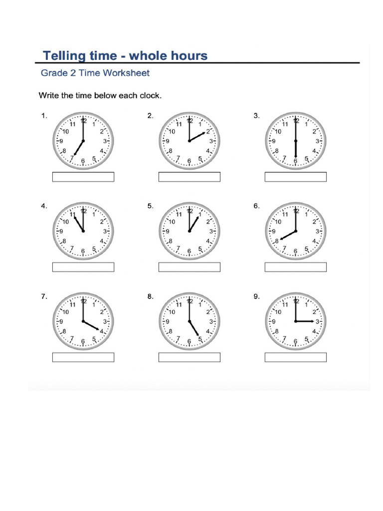 Clocks - telling & drawing time | PDF