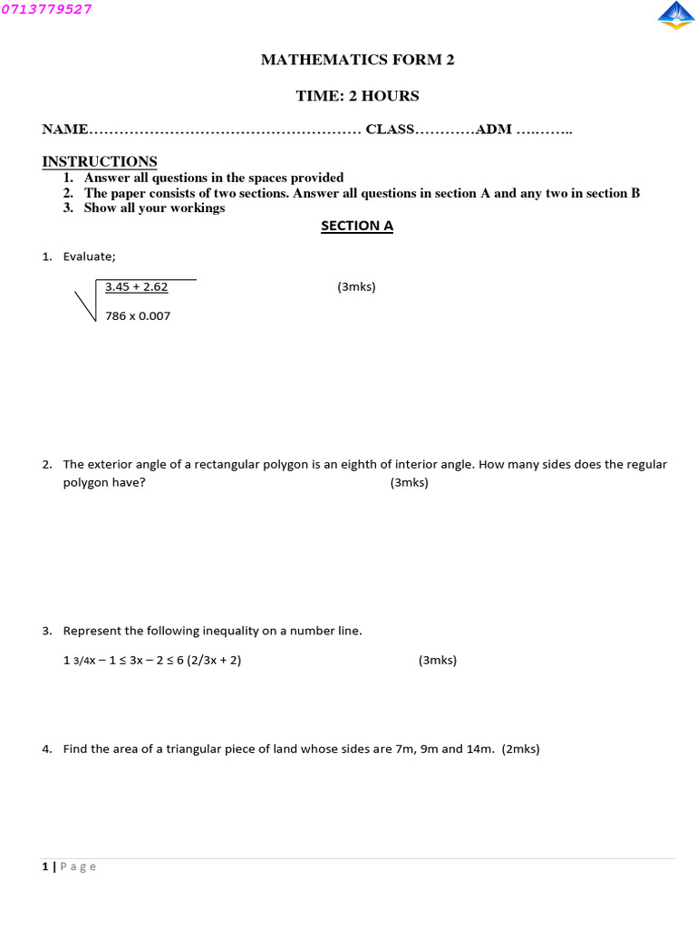 MATH F2 QS | Download Free PDF | Area | Euclidean Geometry