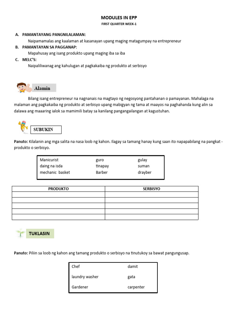 Modules in Epp 5 | PDF