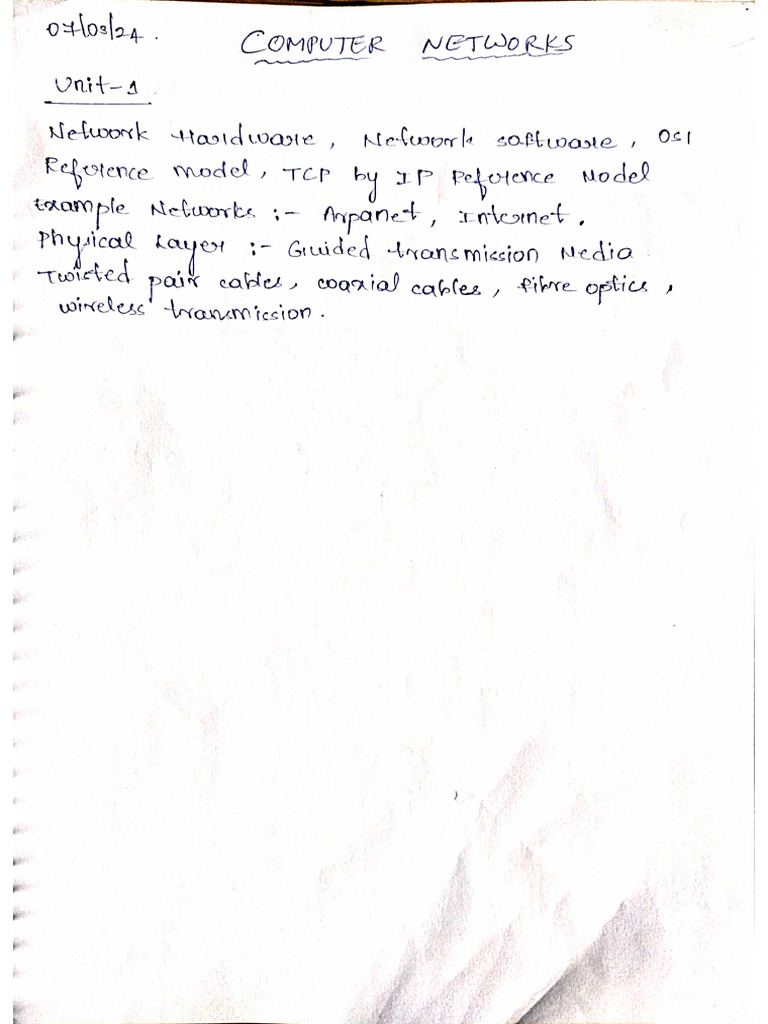 Cn Unit1 Study Material Pdf