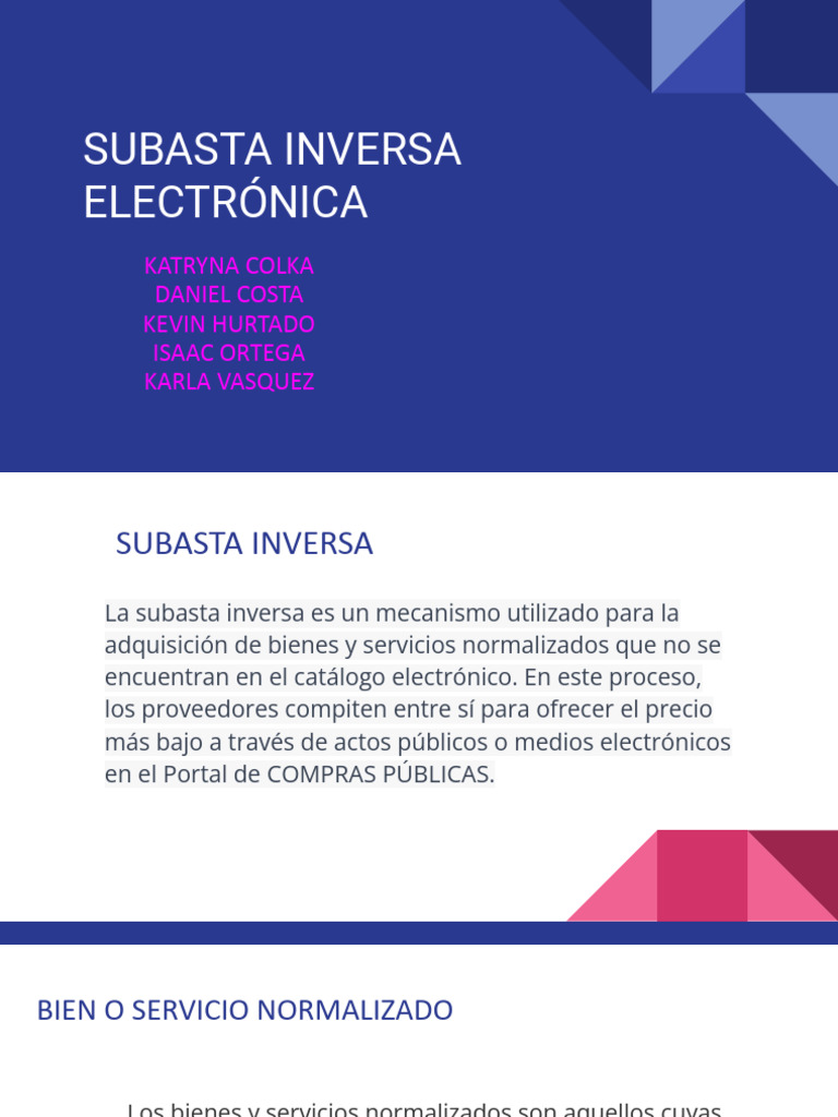Subasta Inversa Electrónica | PDF | Subasta | Oferta (economía)