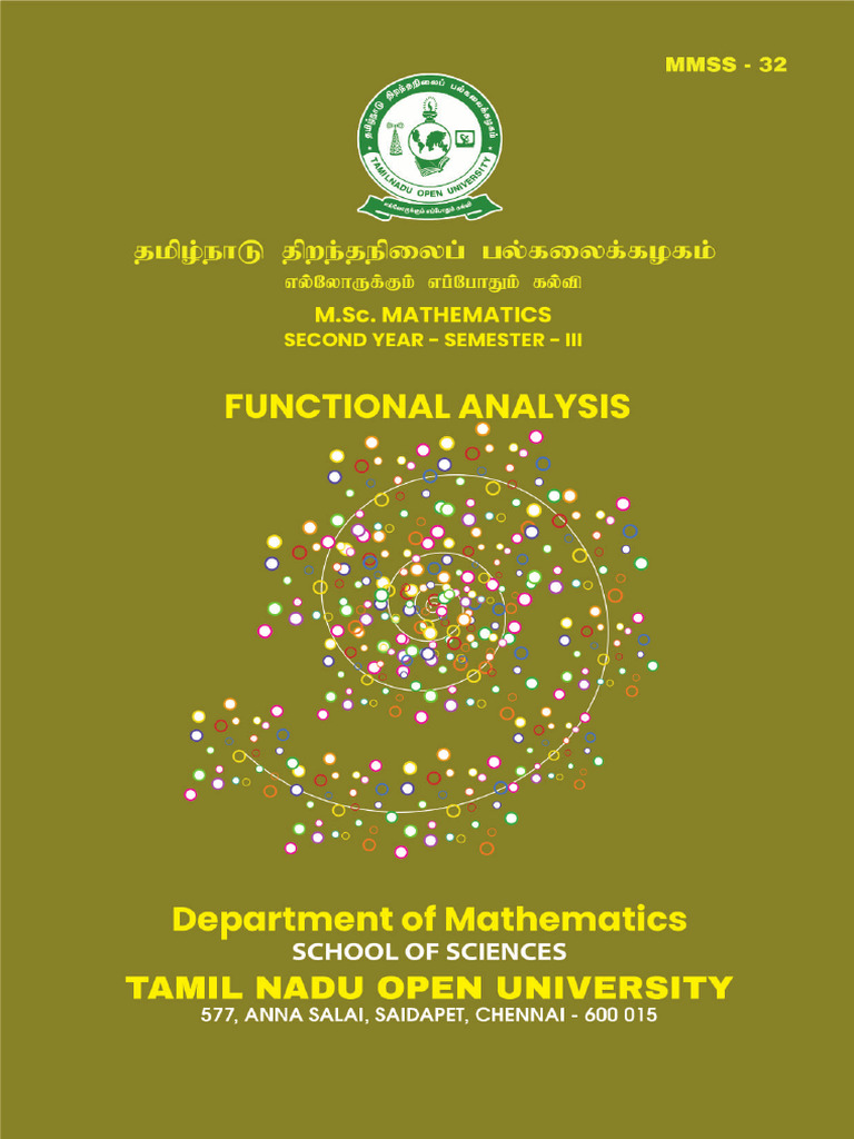MMSS-32 Functional Analysis | PDF | Operator (Mathematics) | Hilbert Space