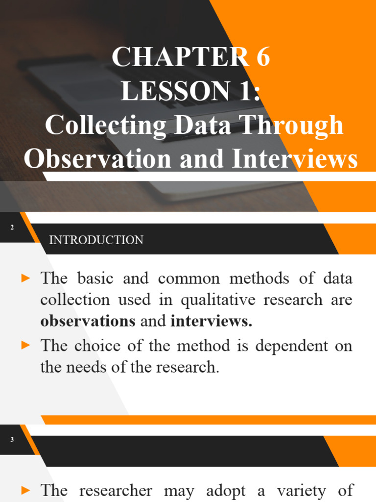 Chapter 6 Lesson 1 1 | PDF | Interview | Qualitative Research Chapter 6 Lesson 1 1 | PDF | Interview | Qualitative Research