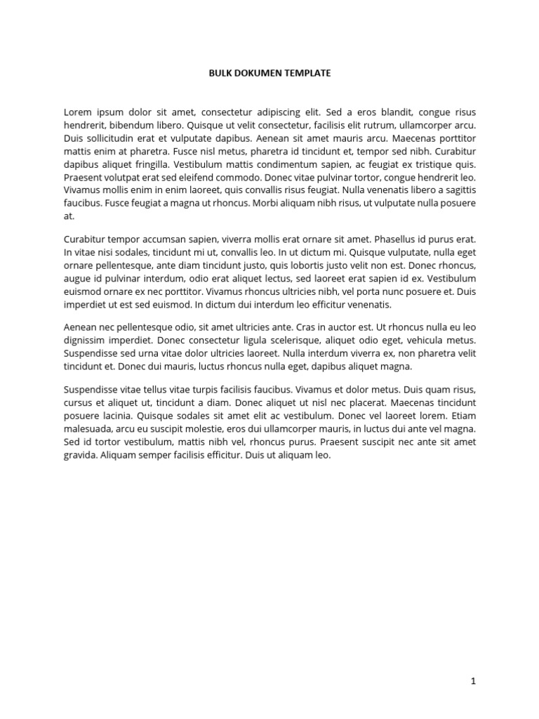 Bulk Dokumen Template (Two) Copy 2 | PDF