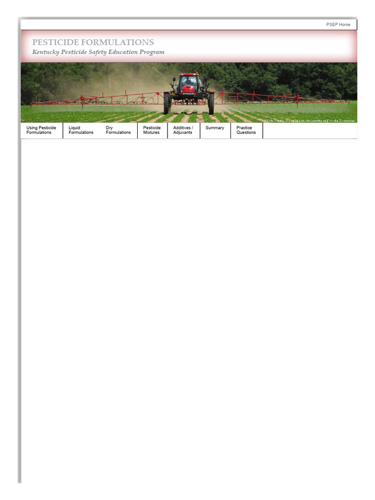 Pesticide Formulation Guide | PDF | Emulsion | Pesticide