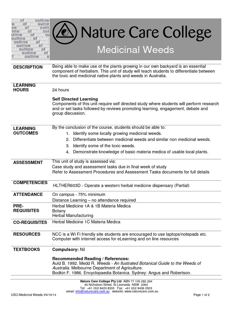 USO Medicinal - Weeds V4 | PDF | Botany