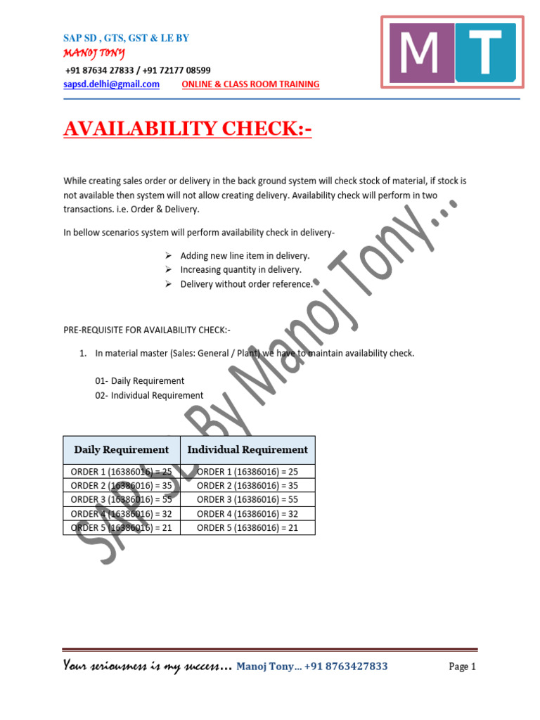 Availability Check | PDF | Computer Science | Computing
