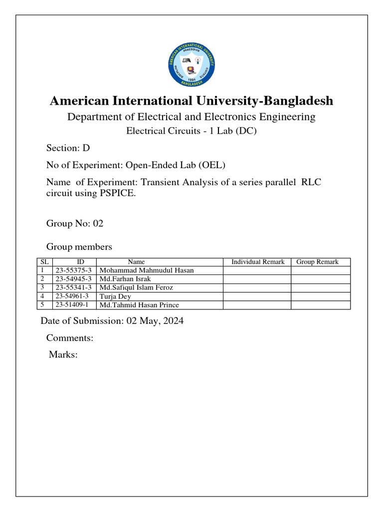 Oel-Report G 2 | PDF | Electrical Network | Capacitor