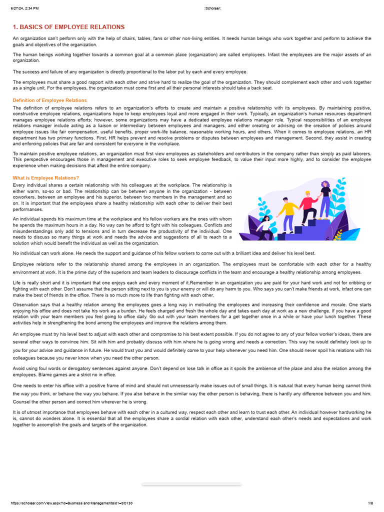 Employee Relations Management | PDF | Employment | Human Resource ...