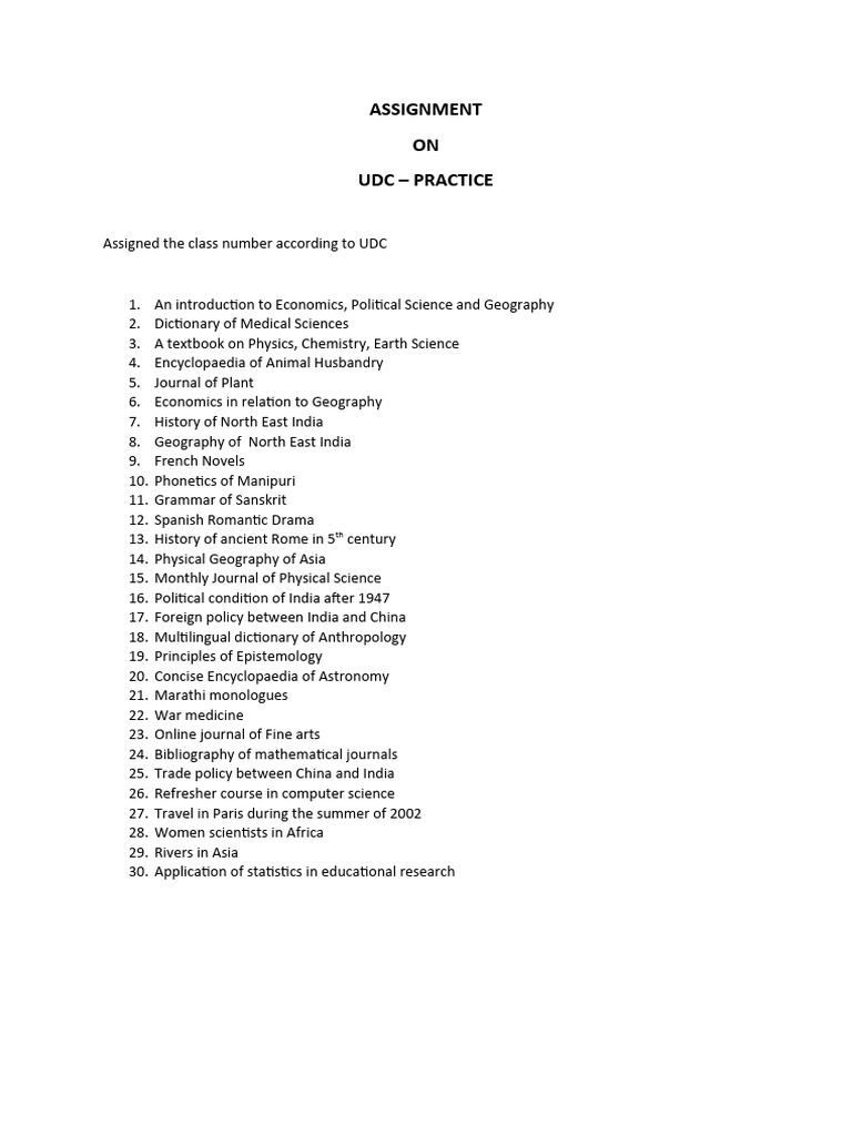 ASSIGNMEN1 Udc | PDF