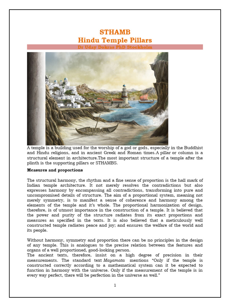 STHAMB Pillars of Hindu Temples 3 | PDF | Religion & Spirituality