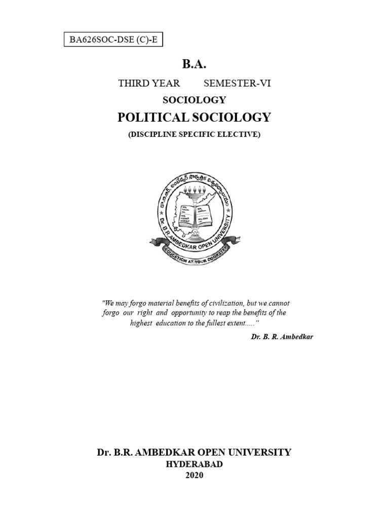 Sociology 6sem626sociology English PoliticalSociology | PDF | Sociology ...