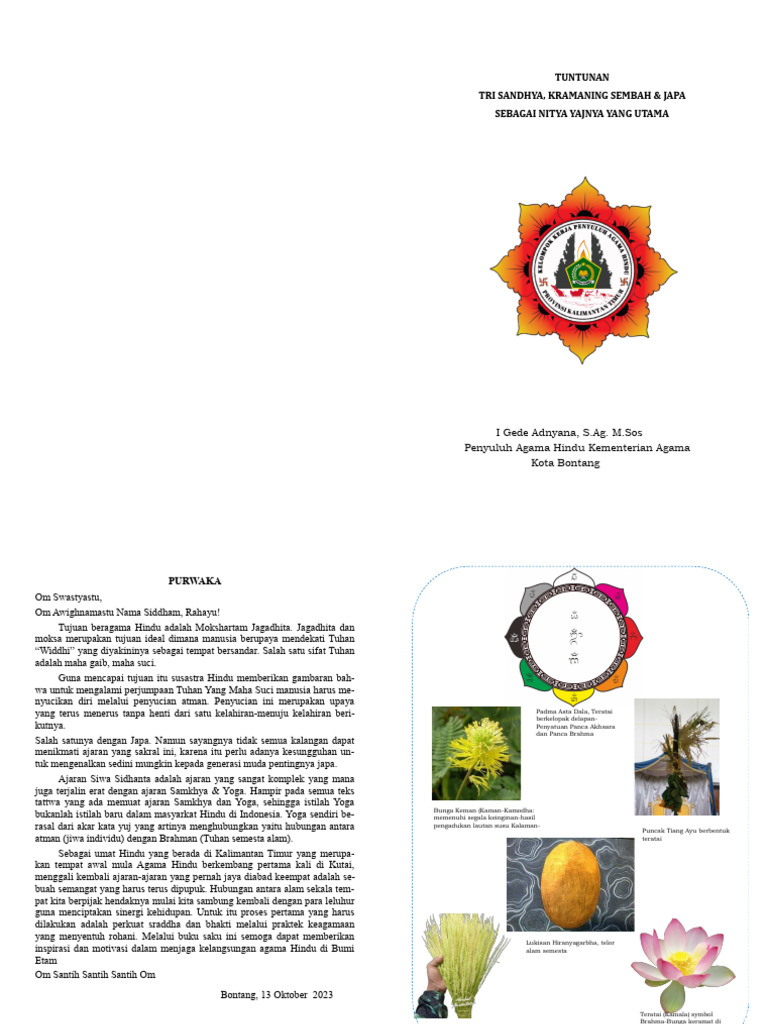 Booklet Tri Sandhya | PDF