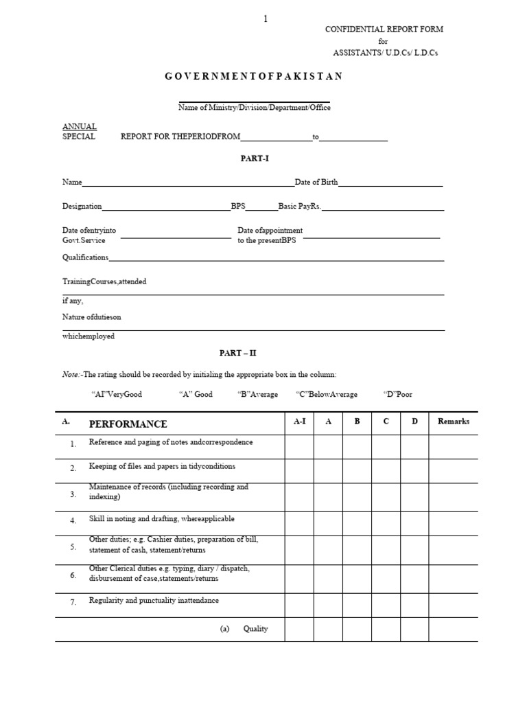 ACR Form - Assistant, LDC, UDC | PDF