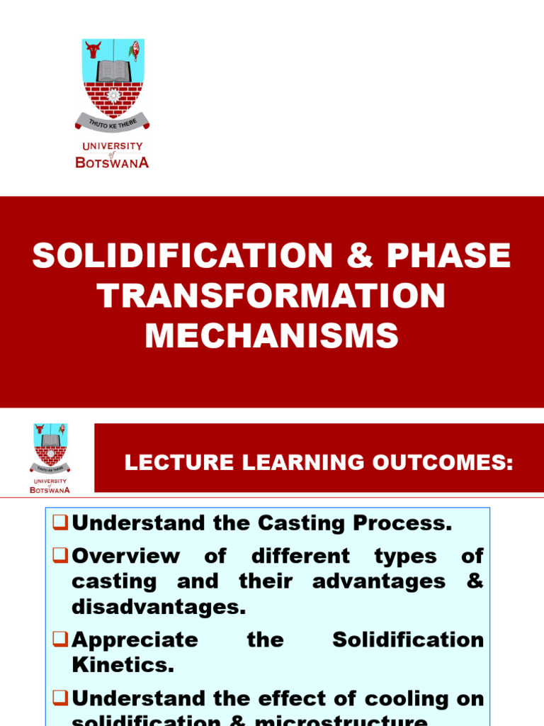 Casting Processes and Solidification Mechanics | PDF | Alloy | Freezing