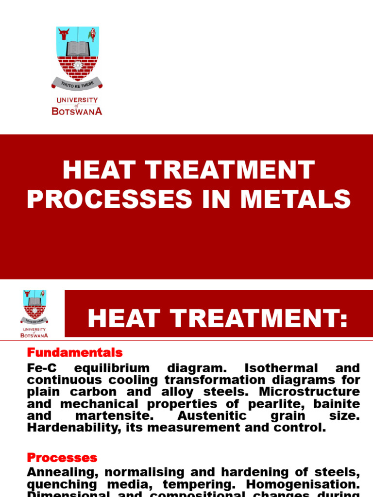 Lec 4_MMB 332 - 2020_Heat Treatment in Metals | PDF | Heat Treating | Steel