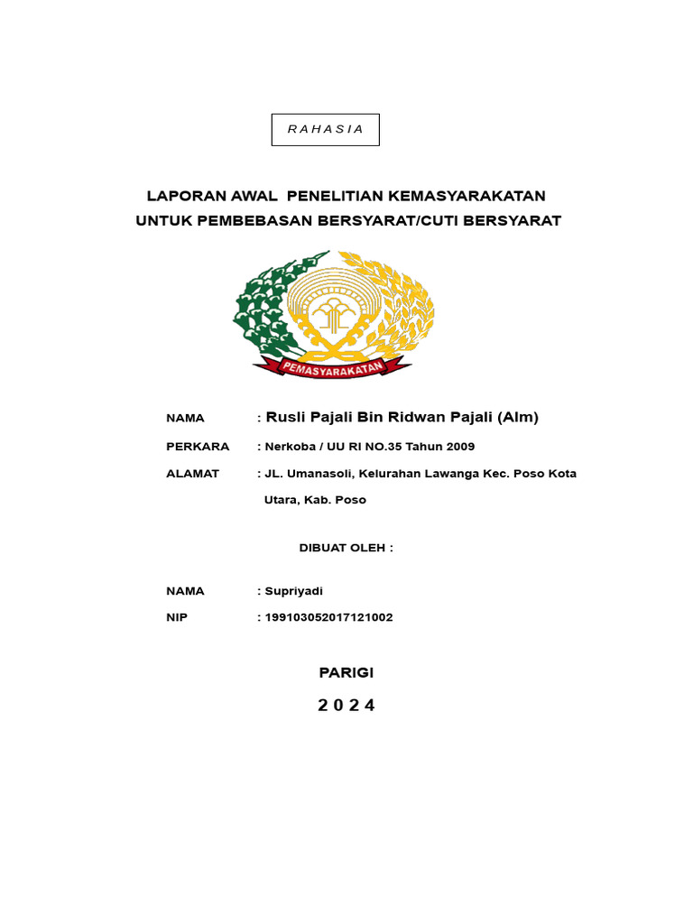 LITMAS AWAL An. Rusli Pjali | PDF