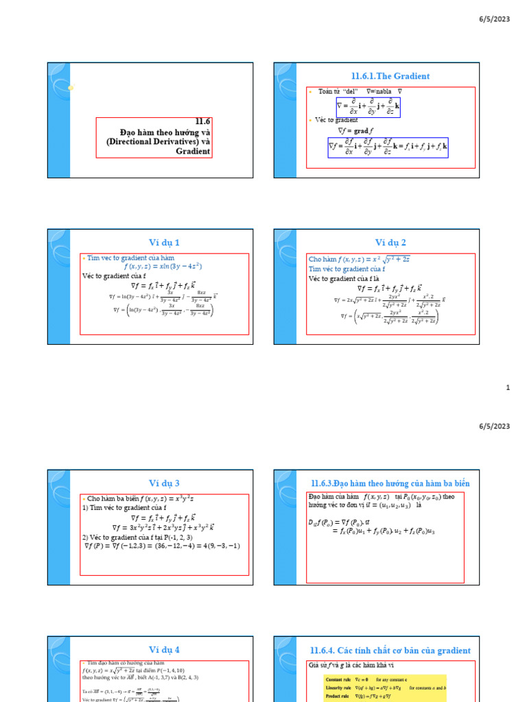 Đ o Hàm Có Hư NG Và Véc Tơ Gradient - SV | PDF