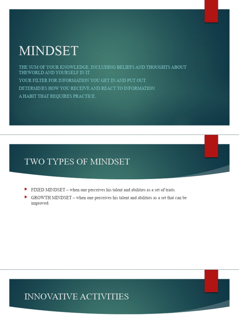 Mindset | PDF | Innovation | Mindset