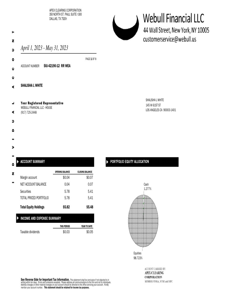 Webull | PDF | Banks | Securities (Finance)