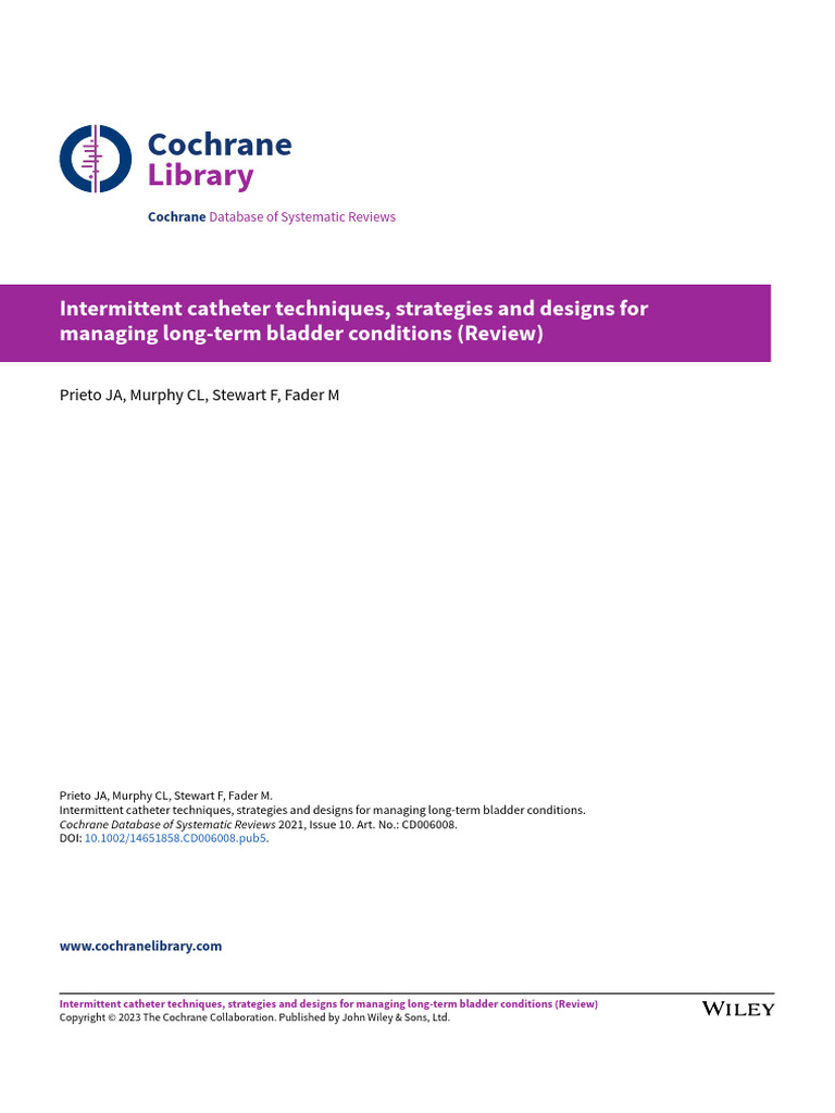 Prieto_et_al-2021-Cochrane_Database_of_Systematic_Reviews | Download Free PDF | Urinary Tract ...