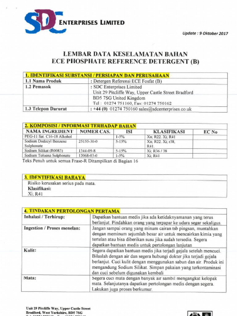 Ece Phosphate Reference Detergent (B) | PDF