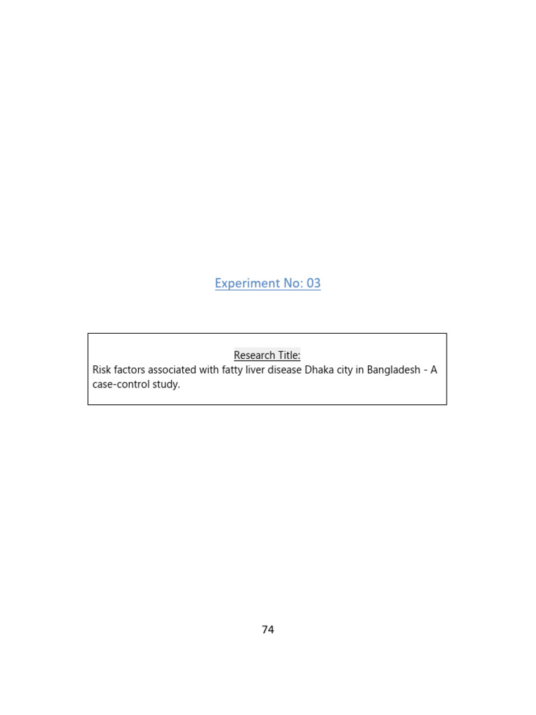 FN 308 Pract 3 | PDF | Cirrhosis | Metabolic Syndrome