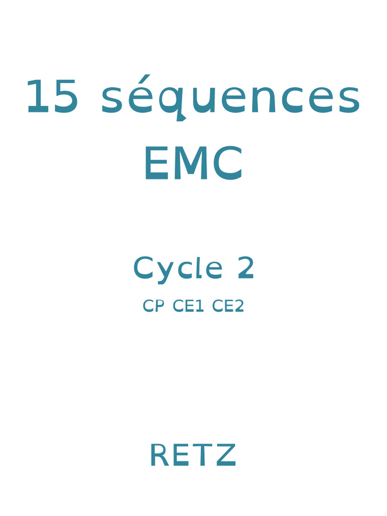 Retz - 15 Séquences EMC Cycle 2 | PDF