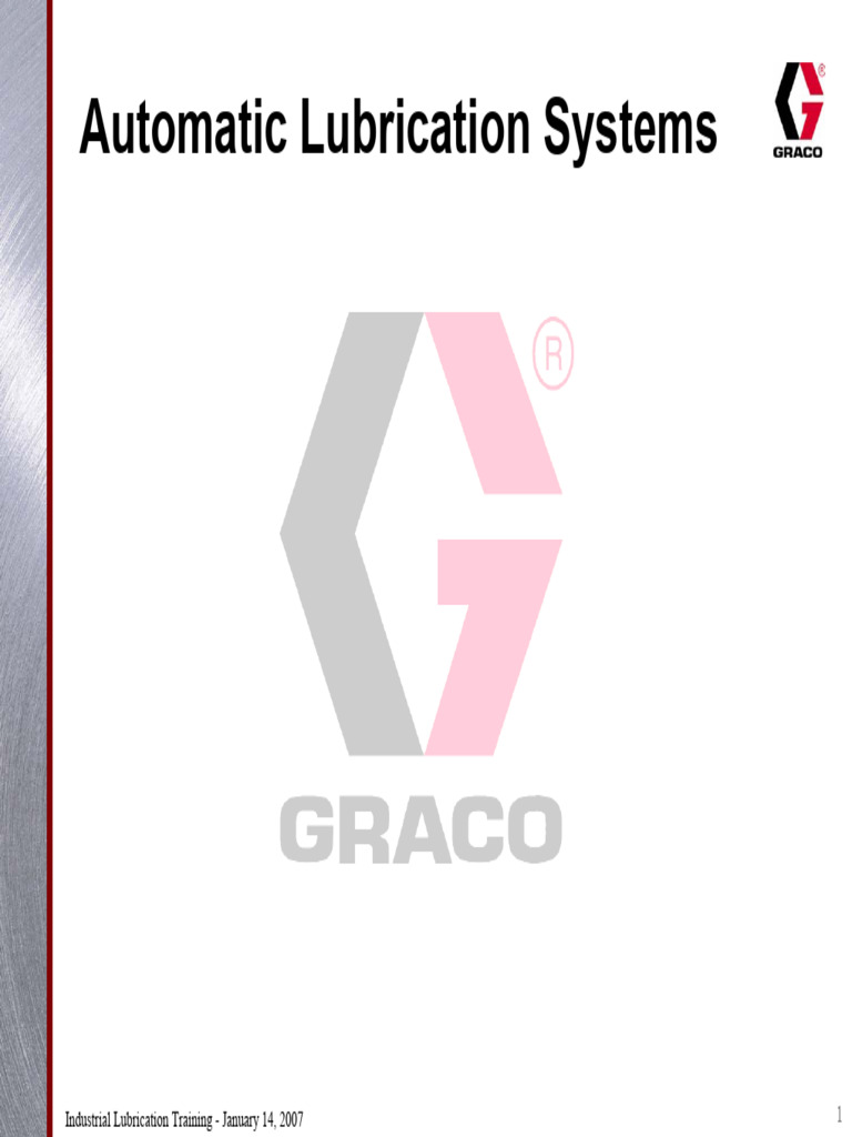Graco Automatic Lubrication Systems | PDF | Pump | Valve
