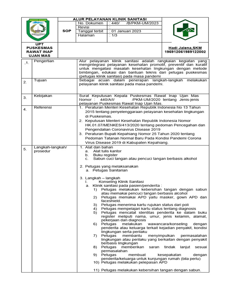 Sop Alur Klinik | PDF | Pengembangan Diri | Kesehatan Holistik