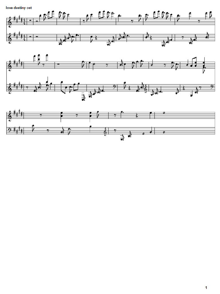 Love Destiny Ost | PDF