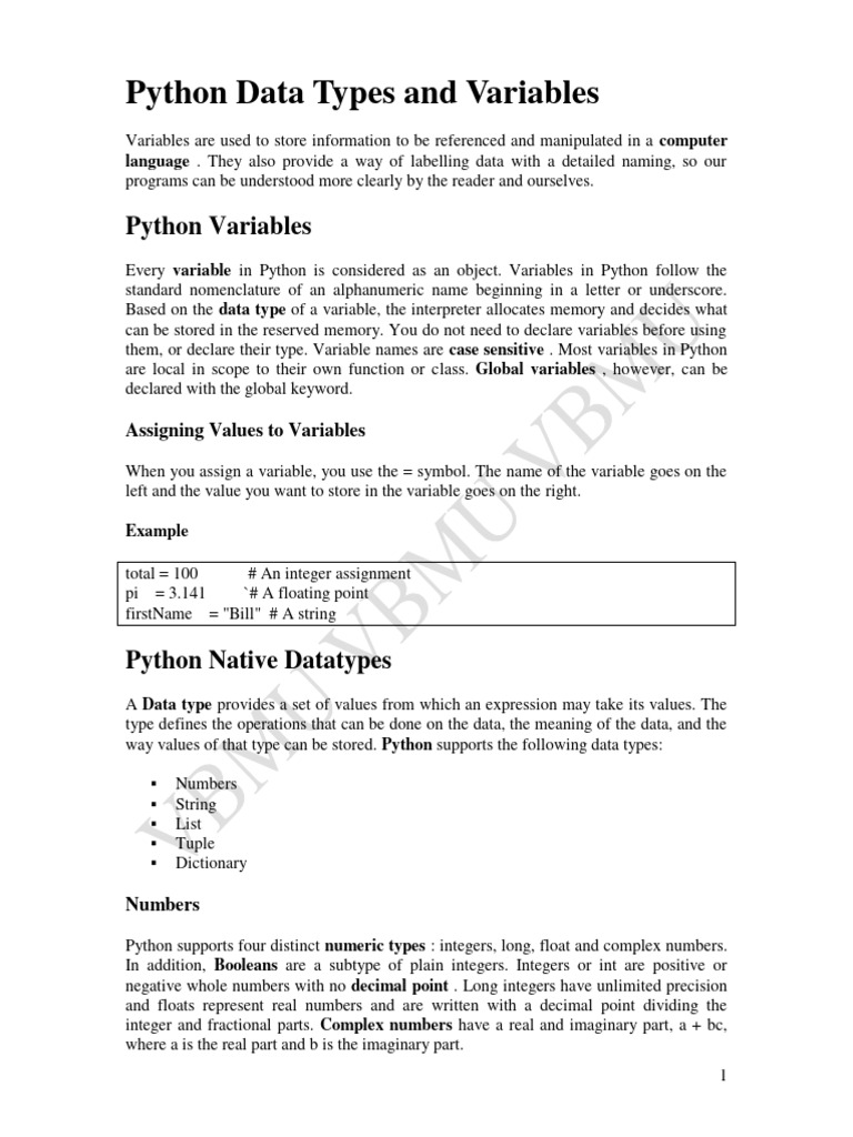 Python Data Types 7 Copies Pdf Data Type Variable Computer Science 4716