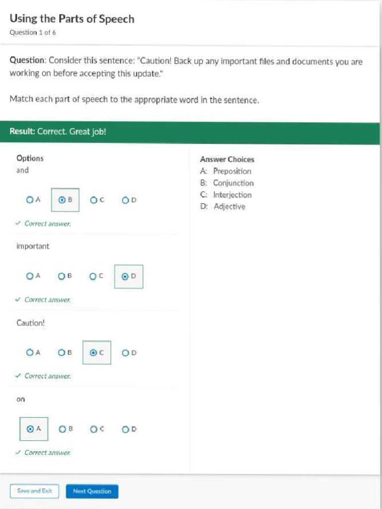 Using The Part of Speech AD | PDF