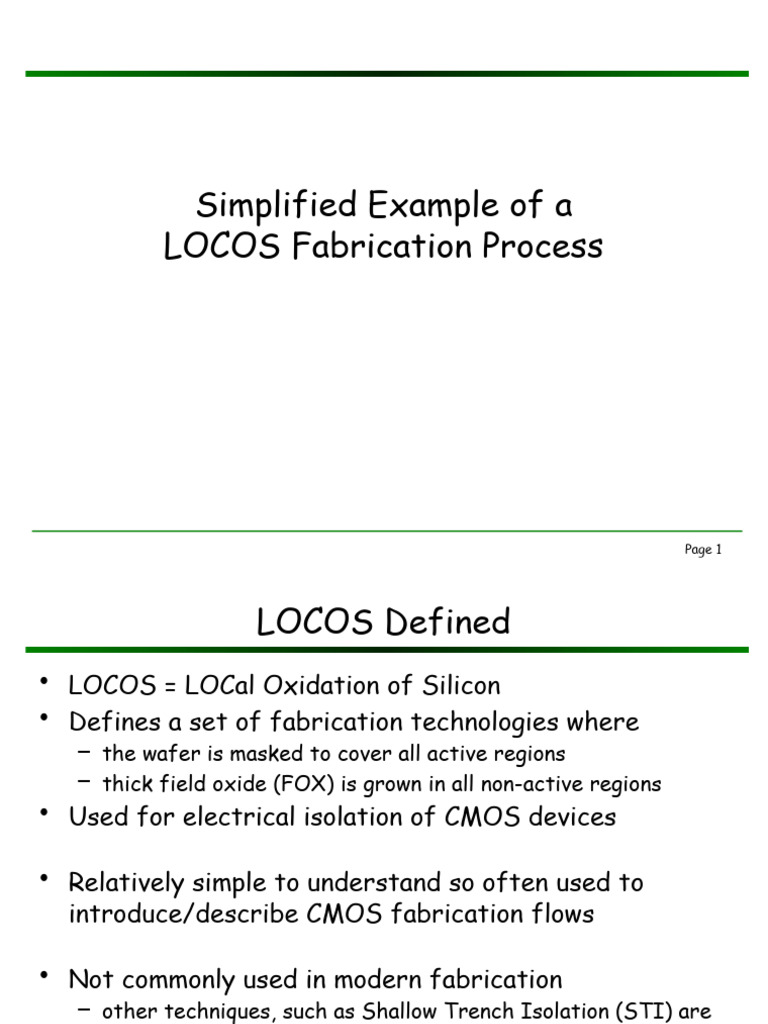 LOCOS-fabrication Unit 2 | PDF | Semiconductor Device Fabrication ...