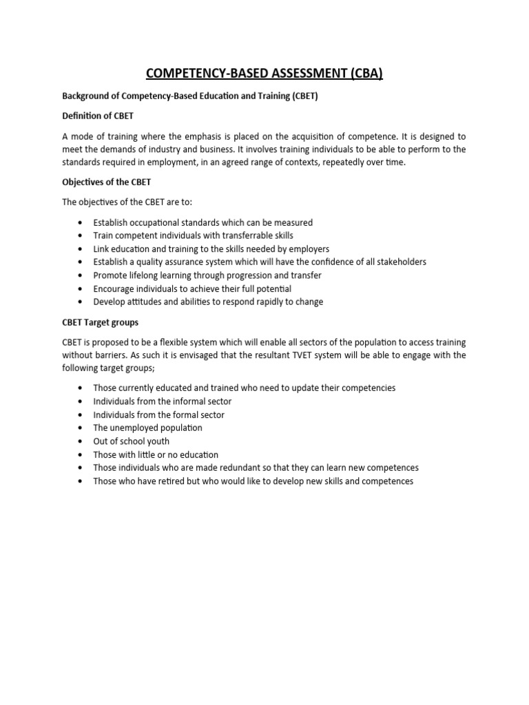 Cba Notes 20243 | PDF | Educational Assessment | Validity (Statistics)