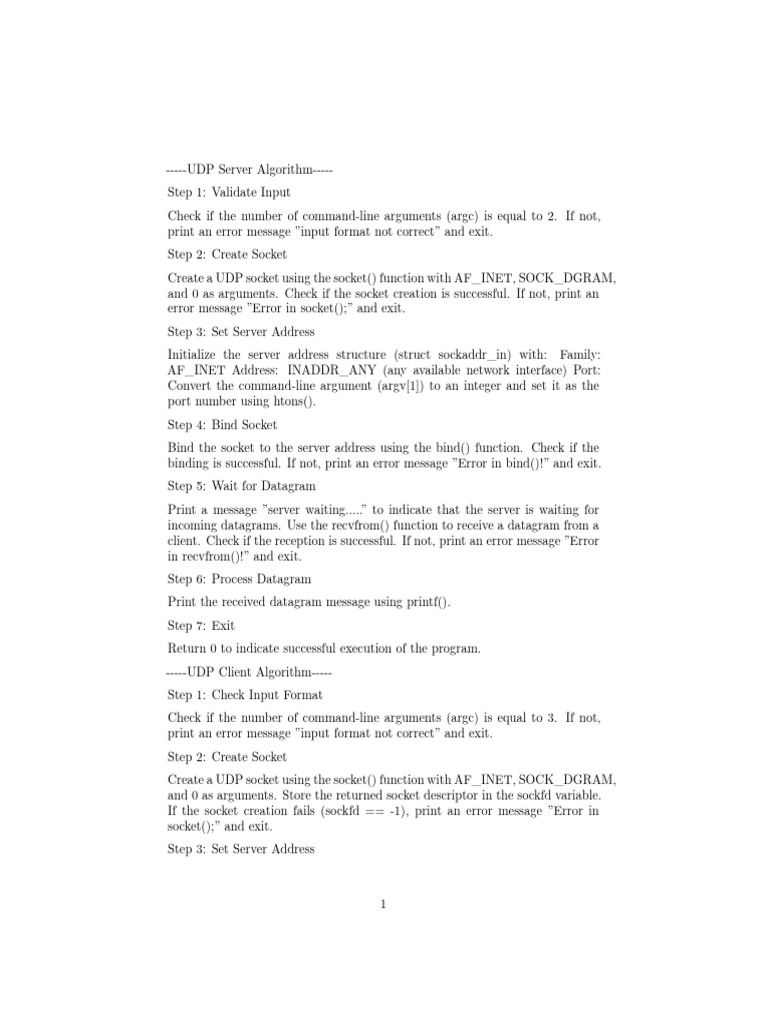 udp (udps,udpc) | PDF | Computer Programming | Computer Data