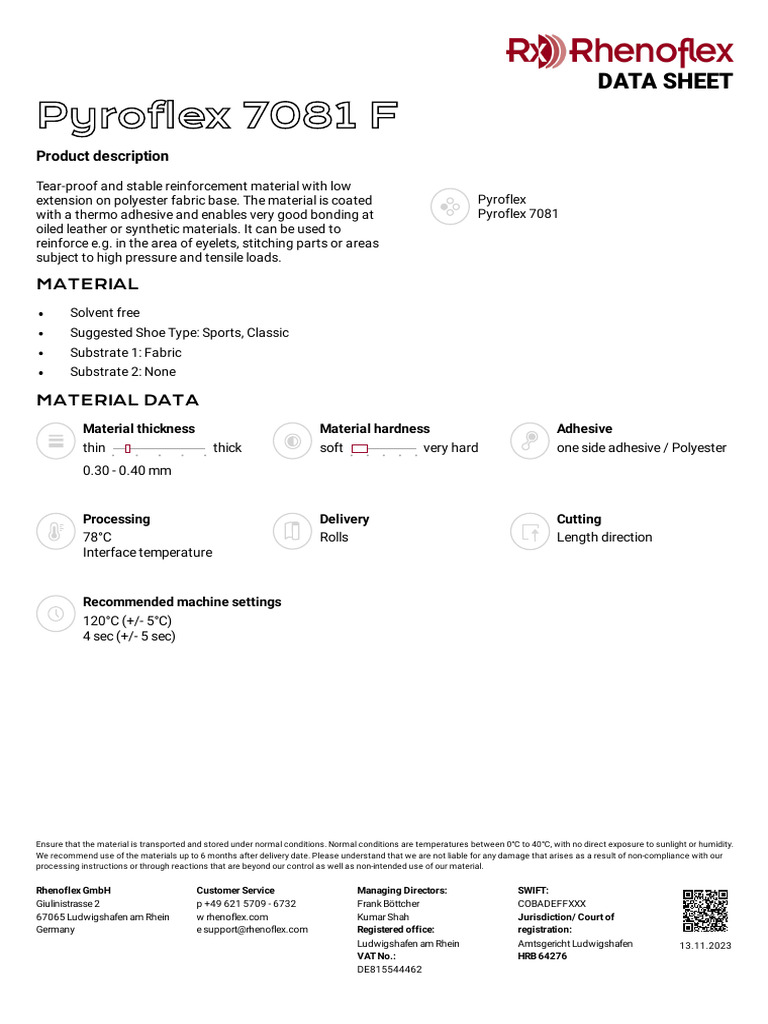 Pyroflex 7081 F | PDF | Adhesive | Polyester