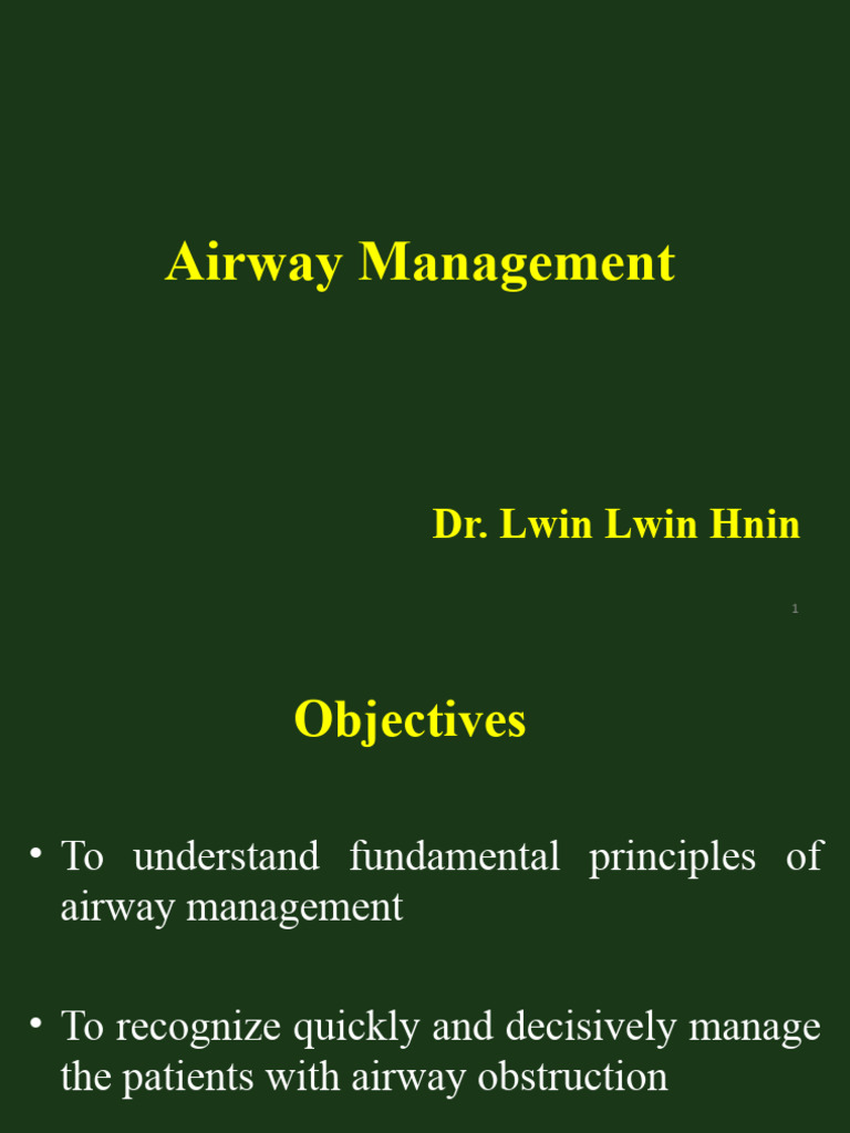 Airway Management | PDF | Respiratory Diseases | First Aid