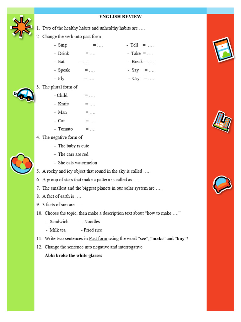English Review Grade 5 | PDF