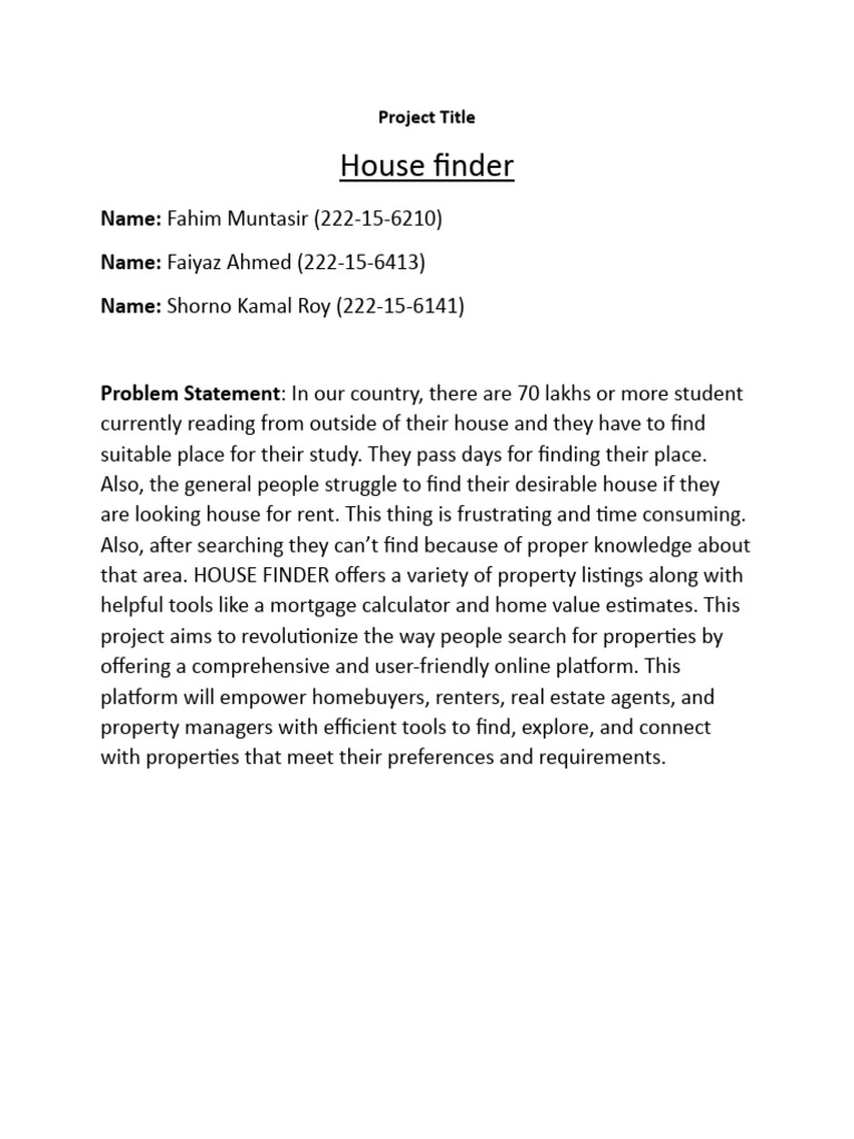 House Finder | PDF | Career & Growth | Law