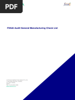 FSSAI Audit Checklist | PDF | Audit | Food Safety