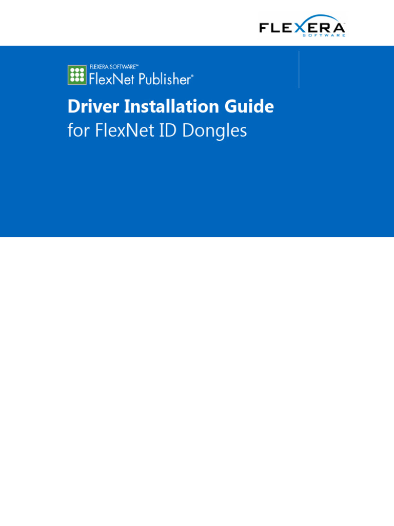FlexNet ID Dongle Driver Installation Guide | PDF | Command Line ...