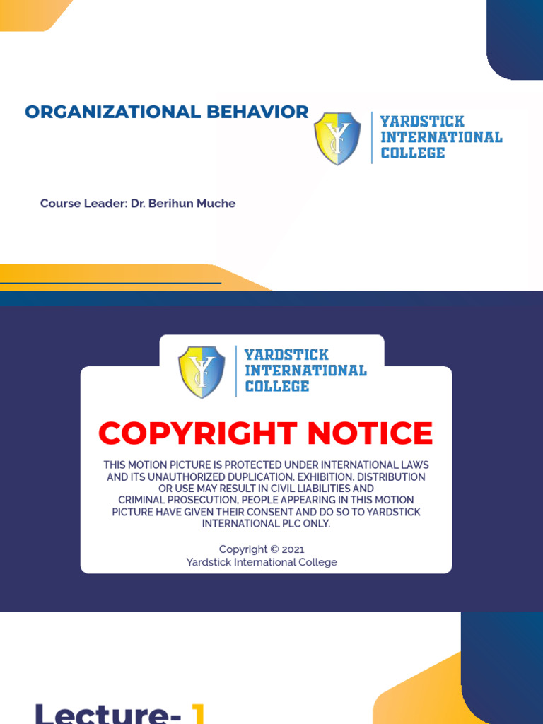 OB Chapter 1 | PDF | Organizational Behavior | Psychology