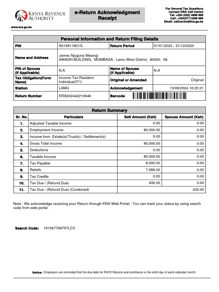 Receipt | PDF | Government Finances | Taxes