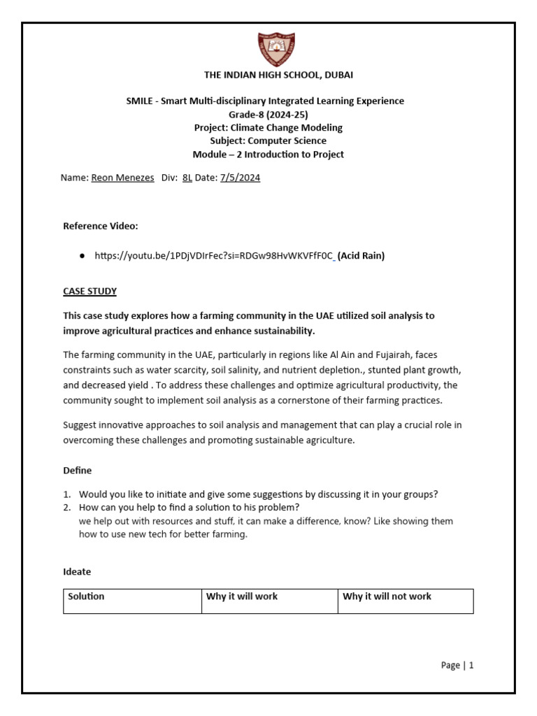 2 Grade-8 Computer Introduction To The Project | PDF | Soil | Agriculture