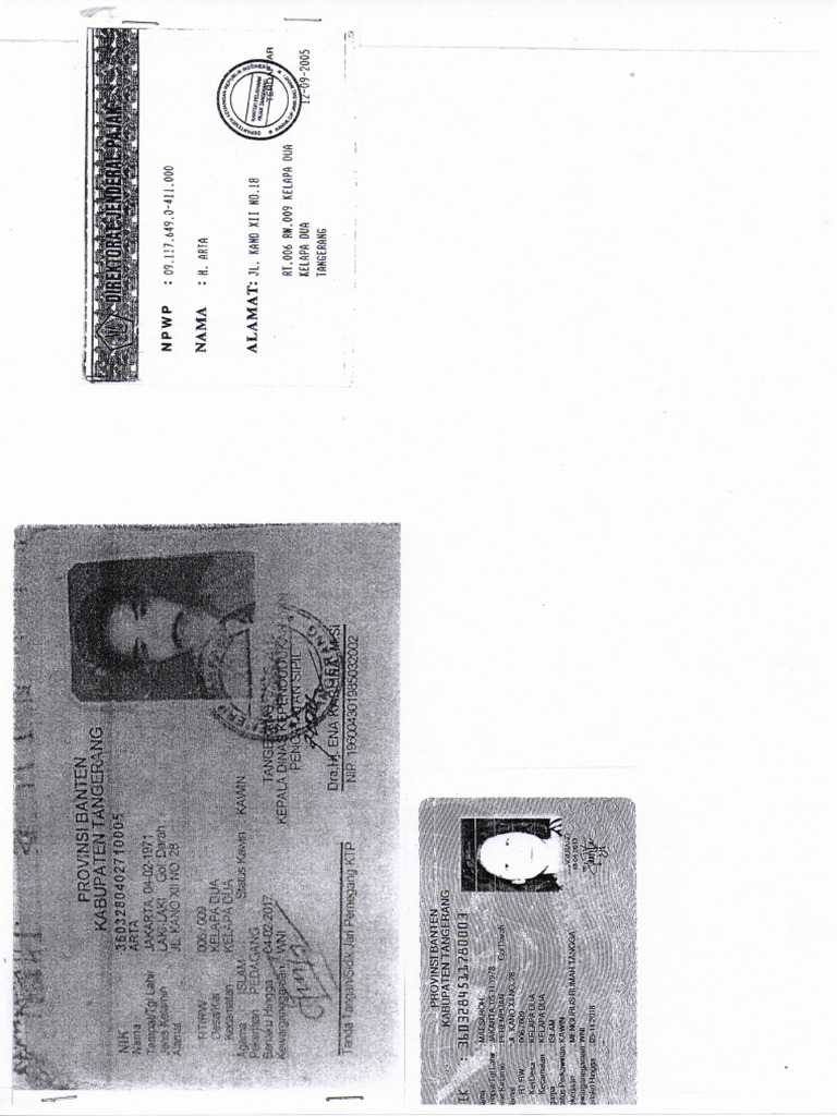 KTP Dan KK Arta001 | PDF