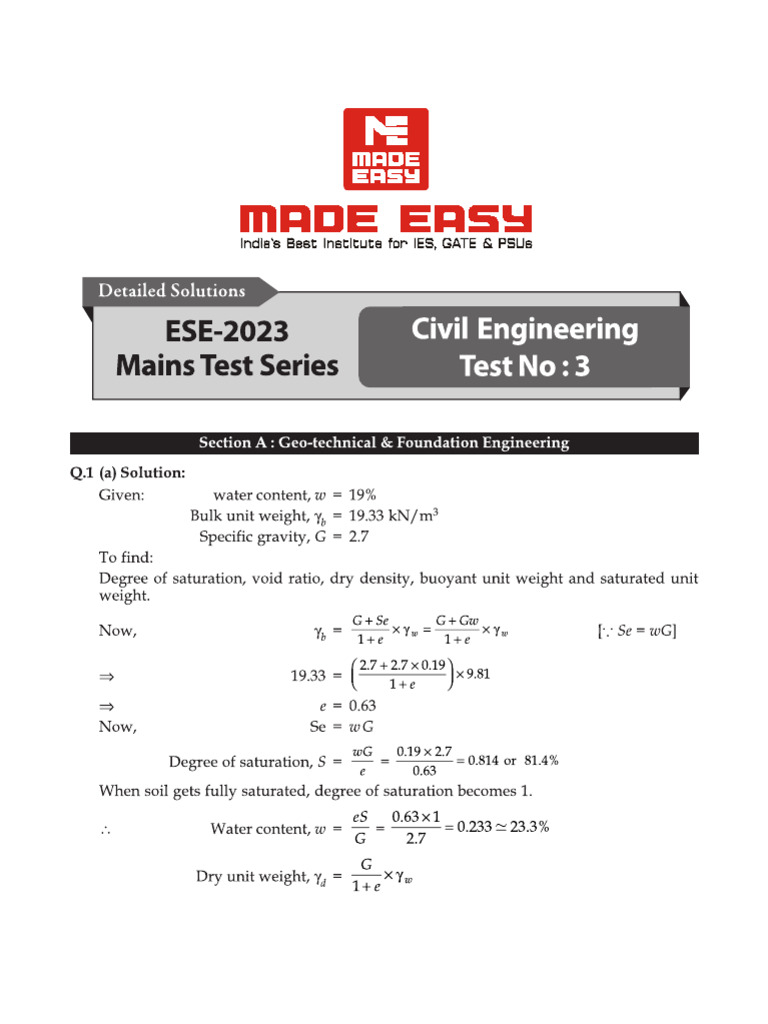 Test 3 Solution | PDF