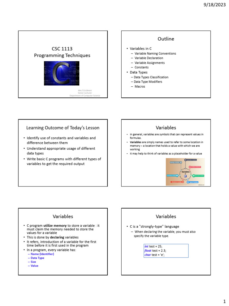 Csc 1113 Lms L2 Pdf Integer Computer Science Data Type